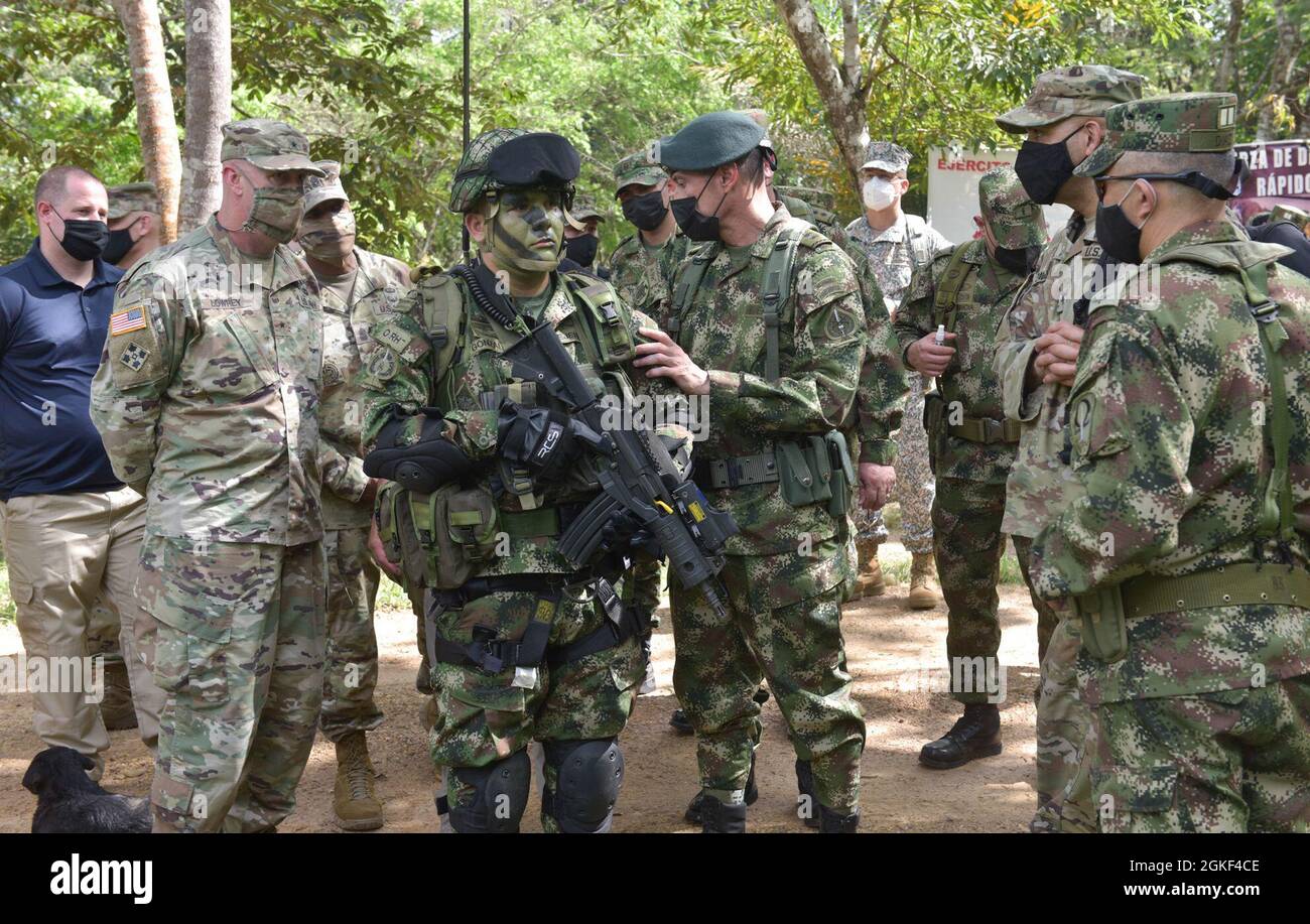 Brig. Gen. Douglas Lowrey, left, and Command Sgt. Maj. Sean Rice ...