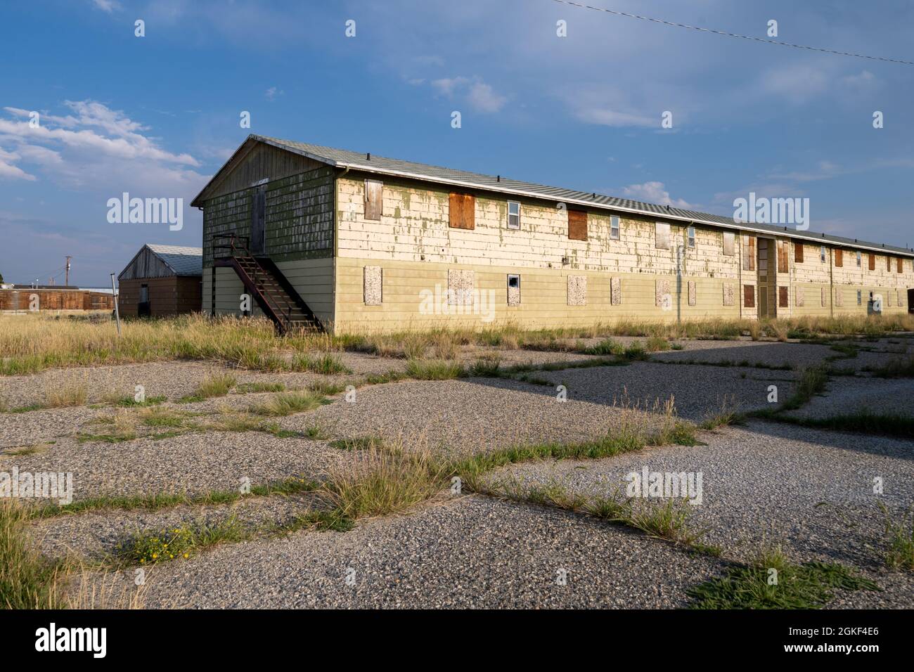 Abandoned building bunkhouse in Jeffrey City, Wyoming - a Uranium ...