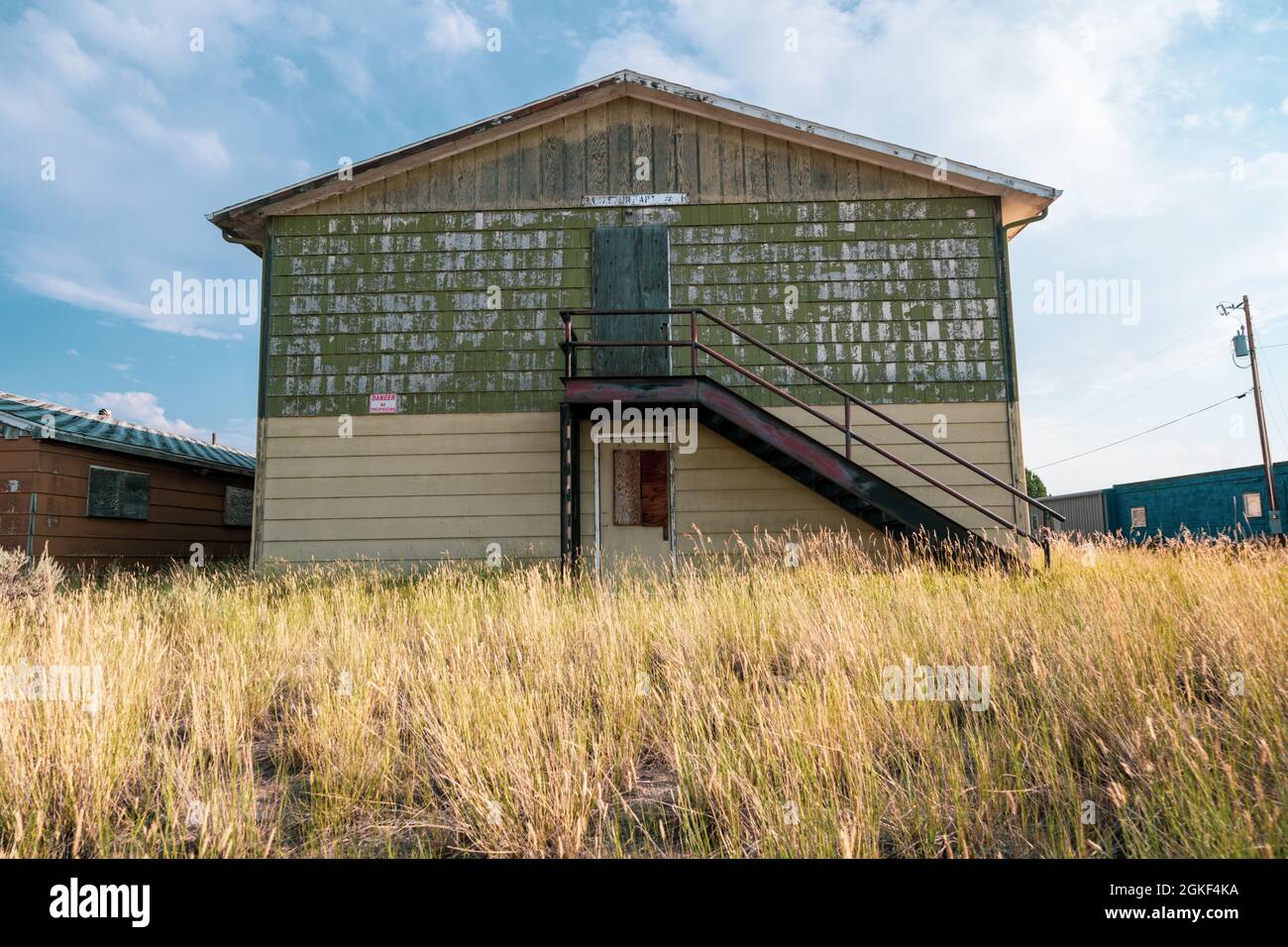 Abandoned building bunkhouse in Jeffrey City, Wyoming - a Uranium ...