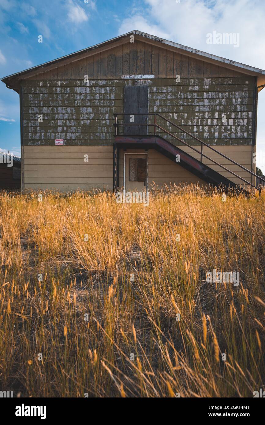 Abandoned building bunkhouse in Jeffrey City, Wyoming - a Uranium ...