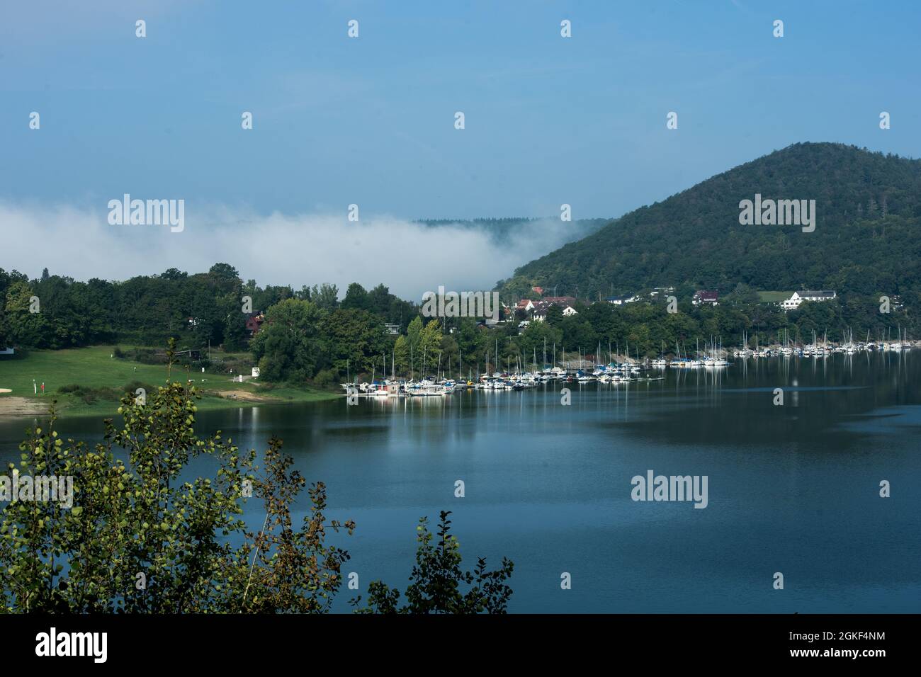 View to the area Scheid at the german lake called Edersee Stock Photo ...