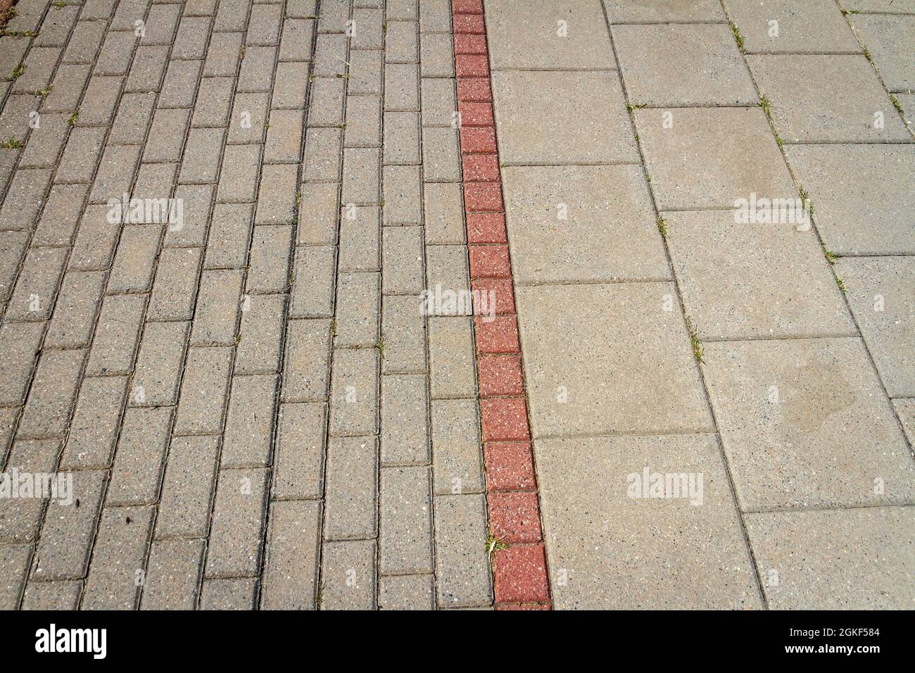 Old concrete tiles in the walkway. Abstract architecture background ...