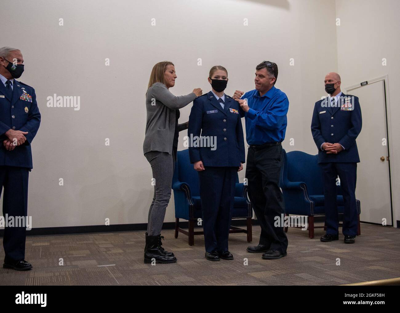 Cadet Colonel Channing Mitson, Boise Civil Air Patrol, accepts the ...