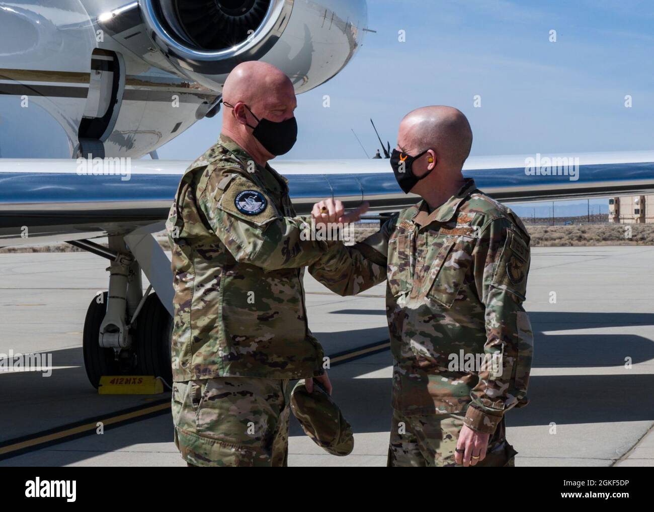 Brig. Gen. Matthew Higer, 412th Test Wing Commander, welcomes Gen. John ...