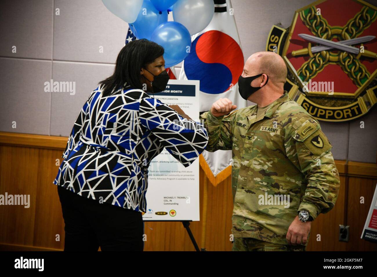 CAMP HUMPHREYS, Republic of Korea - Col. Michael F. Tremblay, right ...