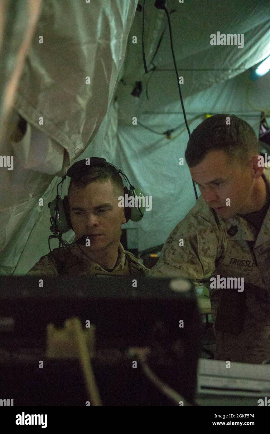 U.S. Marines with Marine Air Control Squadron 1, Marine Air Control ...