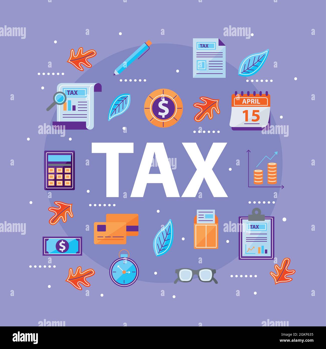 Tax icon group of financial theme Stock Vector Image & Art - Alamy