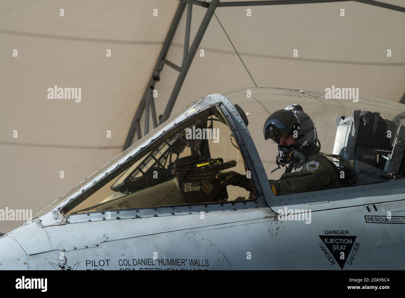 U.S. Air Force Col. Dan Walls, 23d Wing commander, prepares to taxi an ...