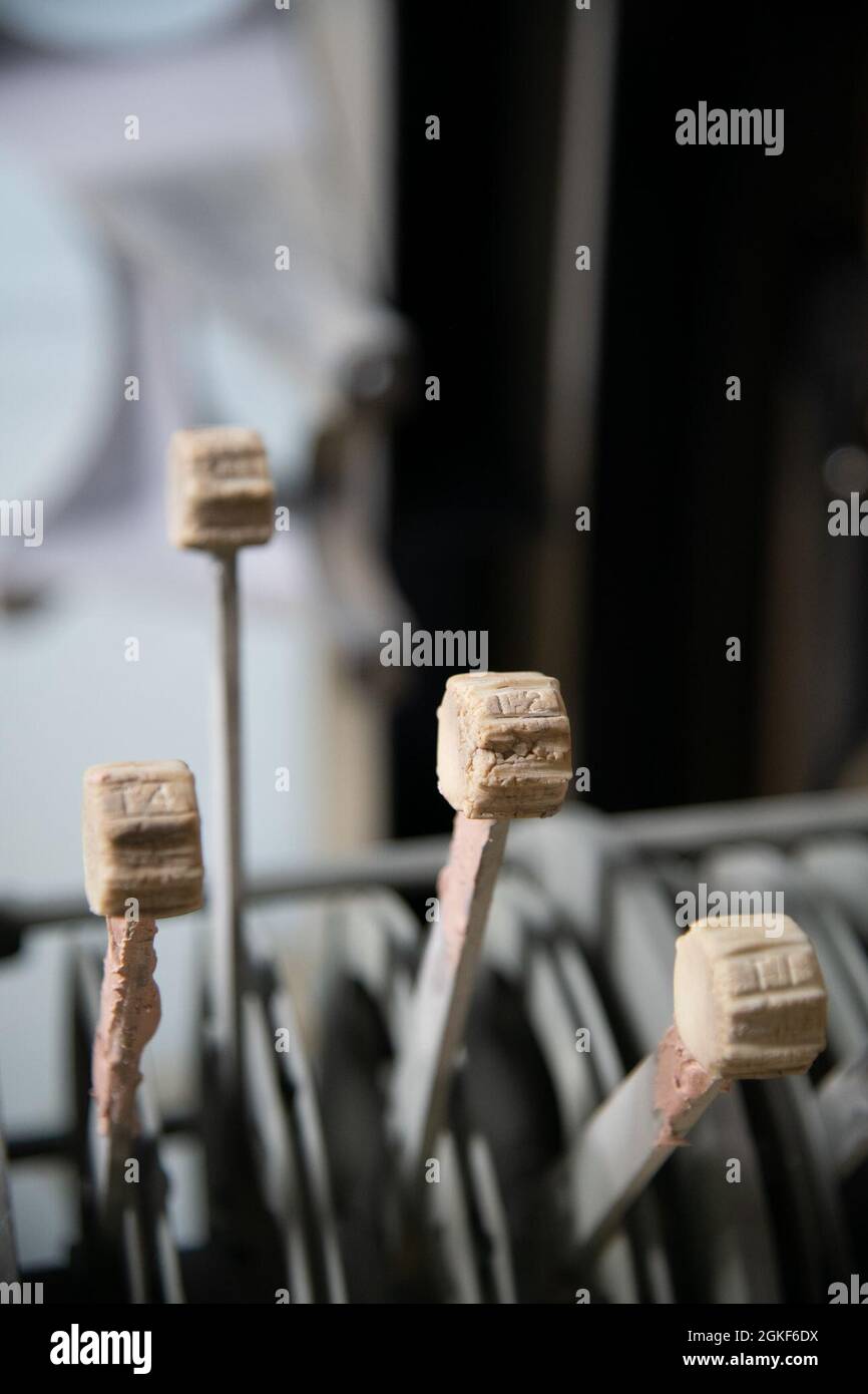 The throttle handle knobs belonging to a KB-50J Superfortress are being ...