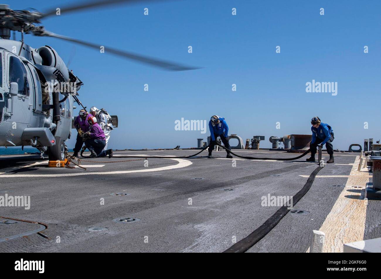ARABIAN GULF (April 6, 2021) – Sailors assigned to guided-missile ...