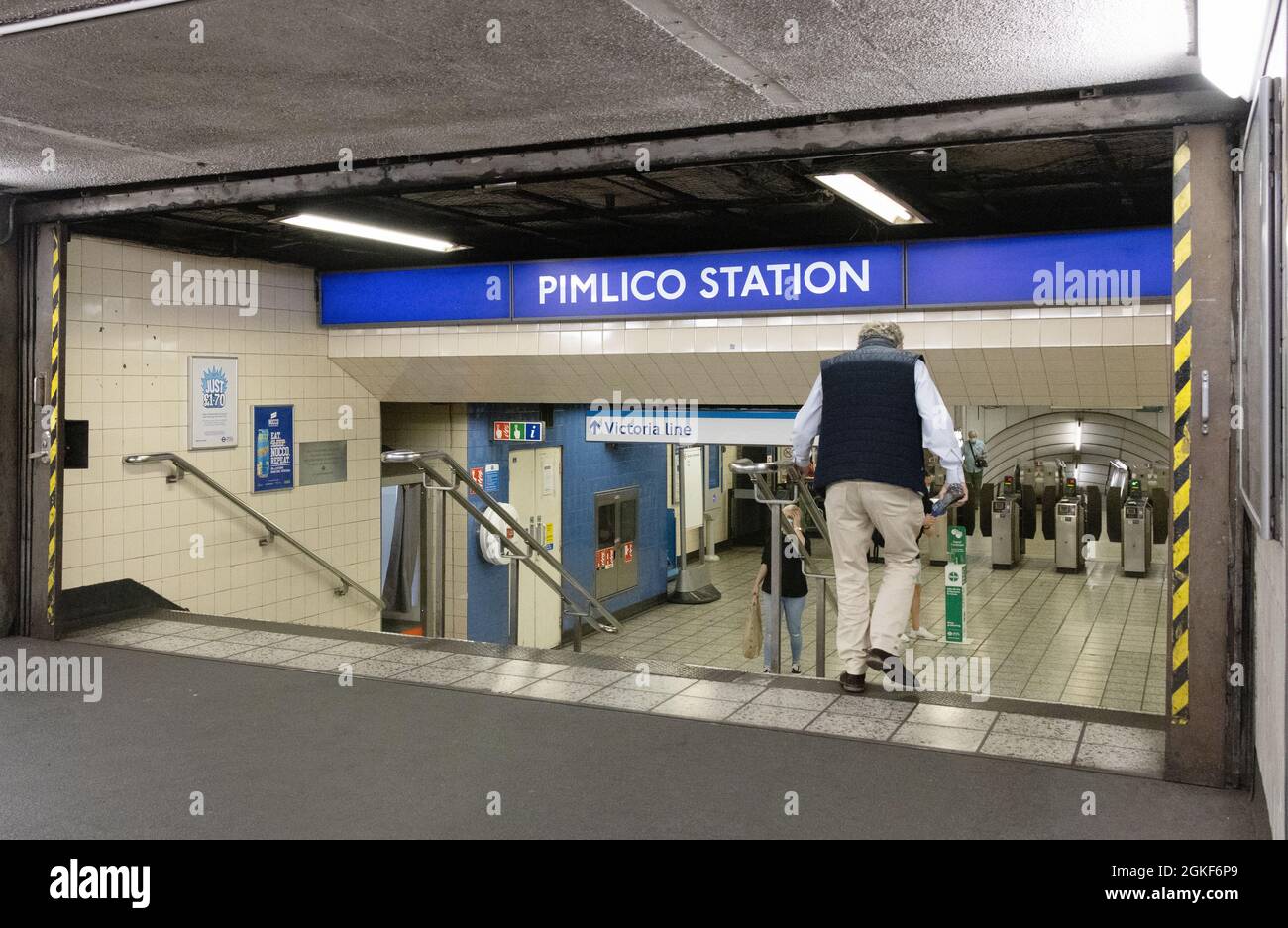 London Underground station entrance - Pimlico Station on the Victoria ...