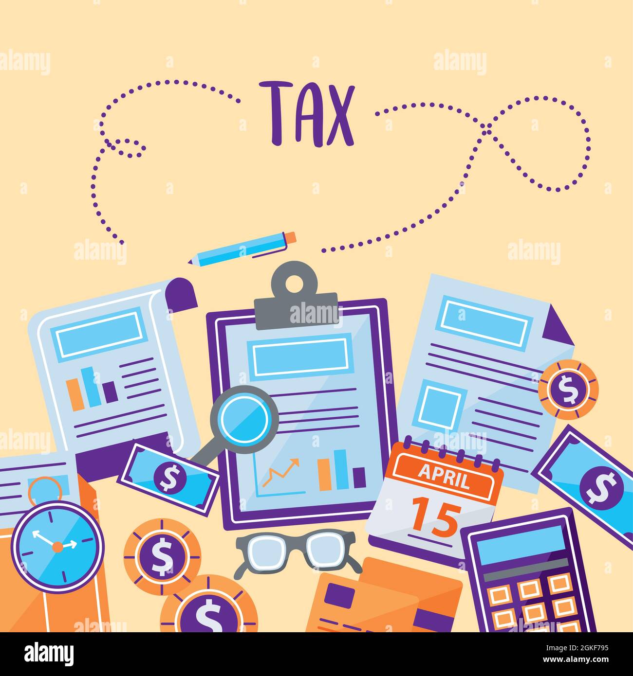 Tax symbol group of financial theme Stock Vector Image & Art - Alamy