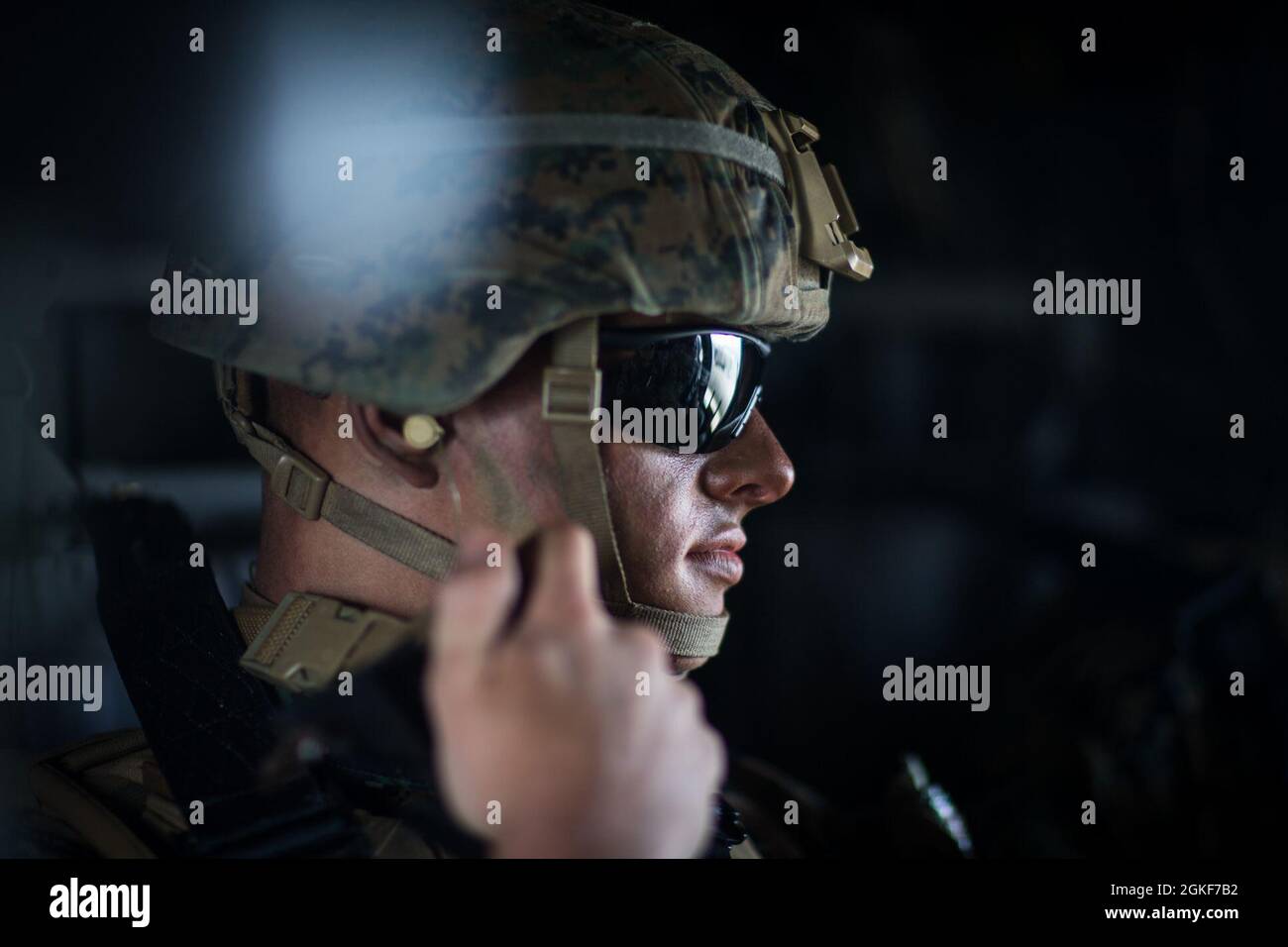 U.S. Marine Corps Lance Cpl. Aaron Ferdinand, an anti-tank missile ...