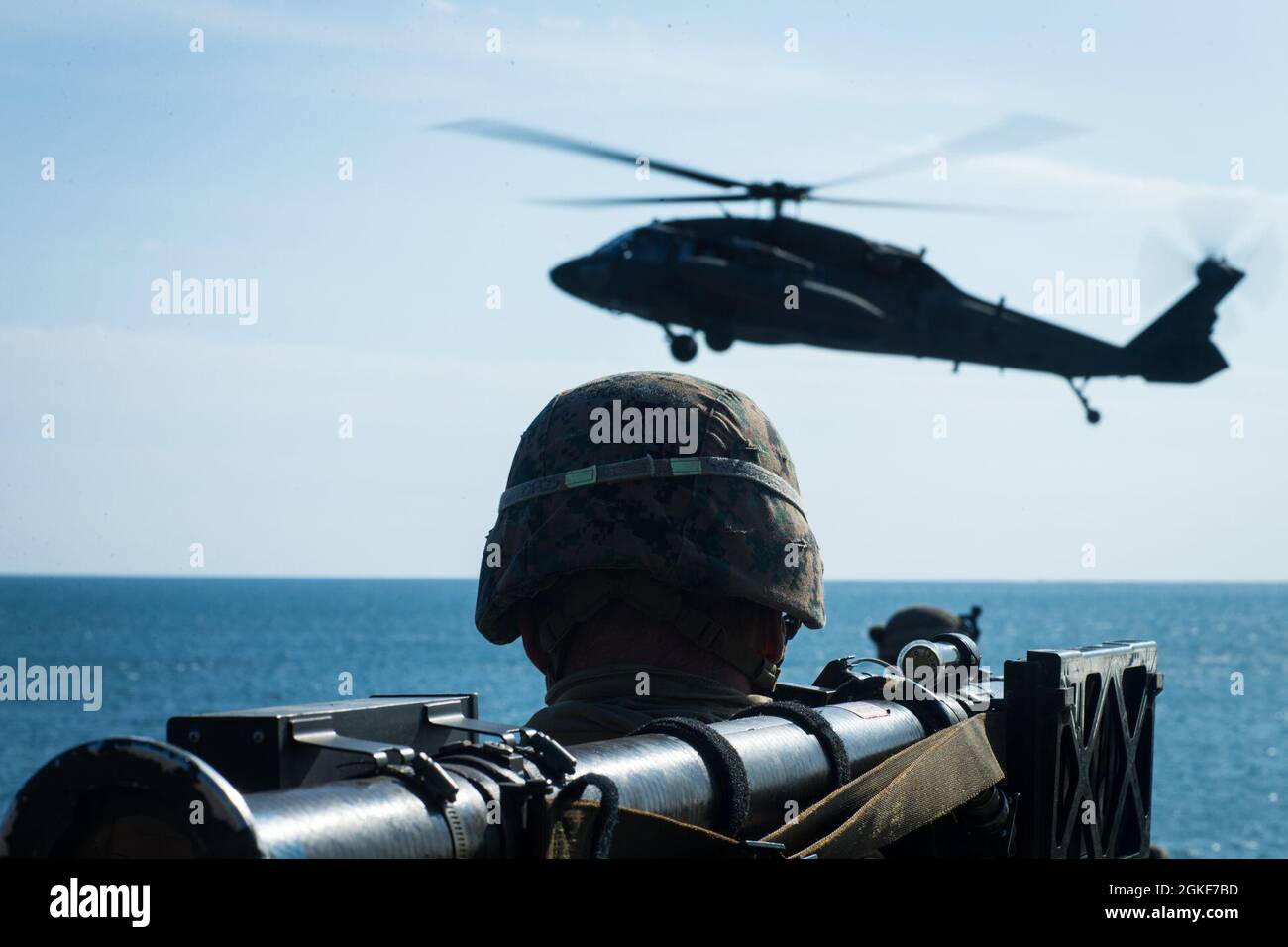 U.S. Marine Corps Lance Cpl. Jacob Pankow, a low altitude air defense ...