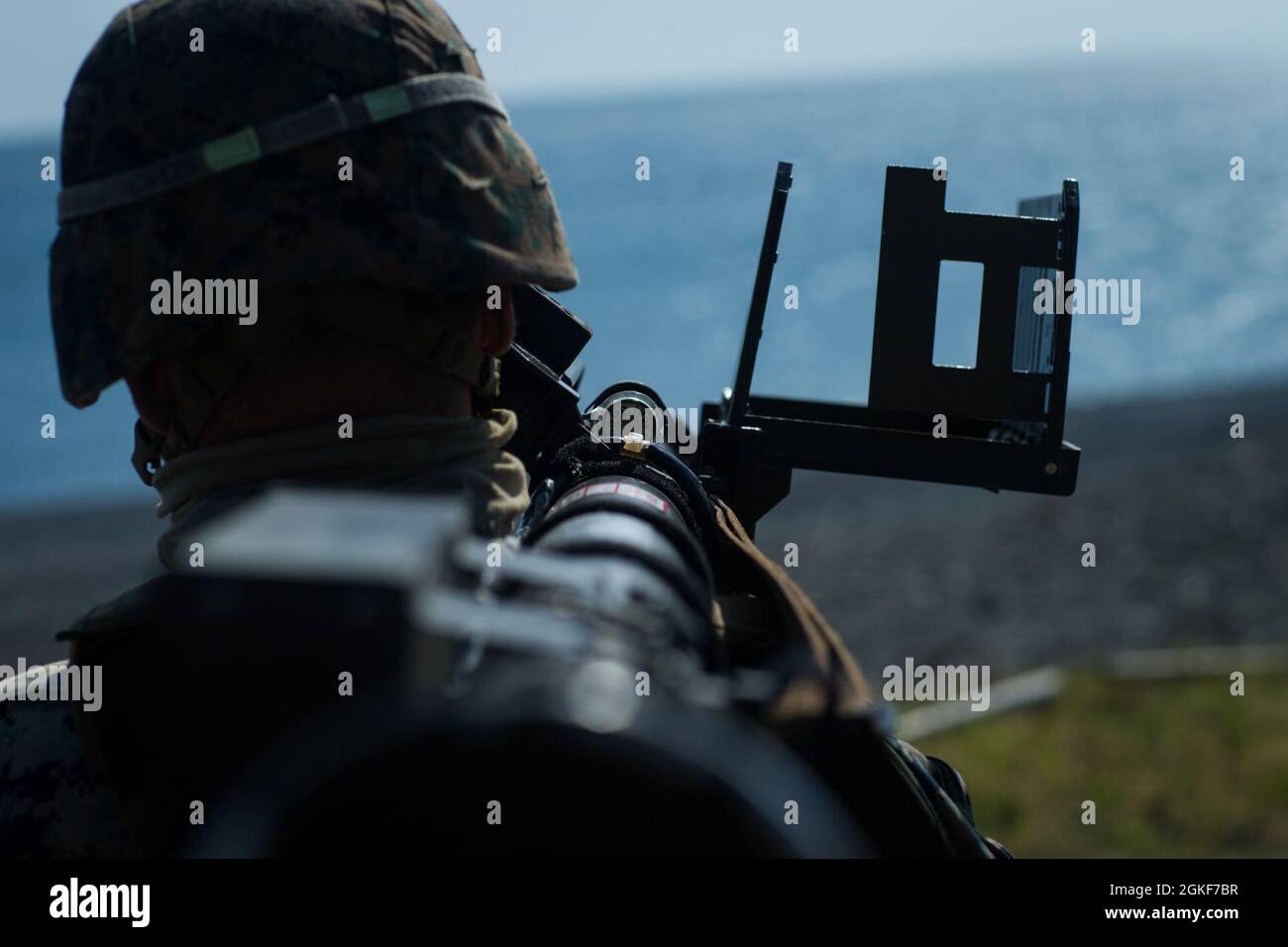 U.S. Marine Corps Lance Cpl. Jacob Pankow, a low altitude air defense ...