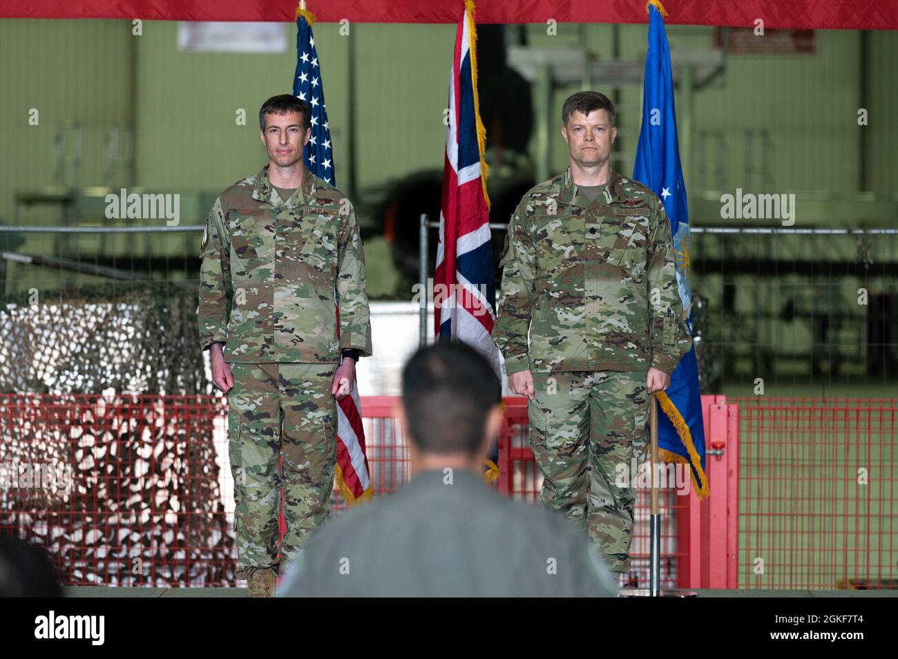 U.S. Air Force Col. Sean Lowe, 48th Operations Group commander, and Lt. Col. Ryan Lippert ...
