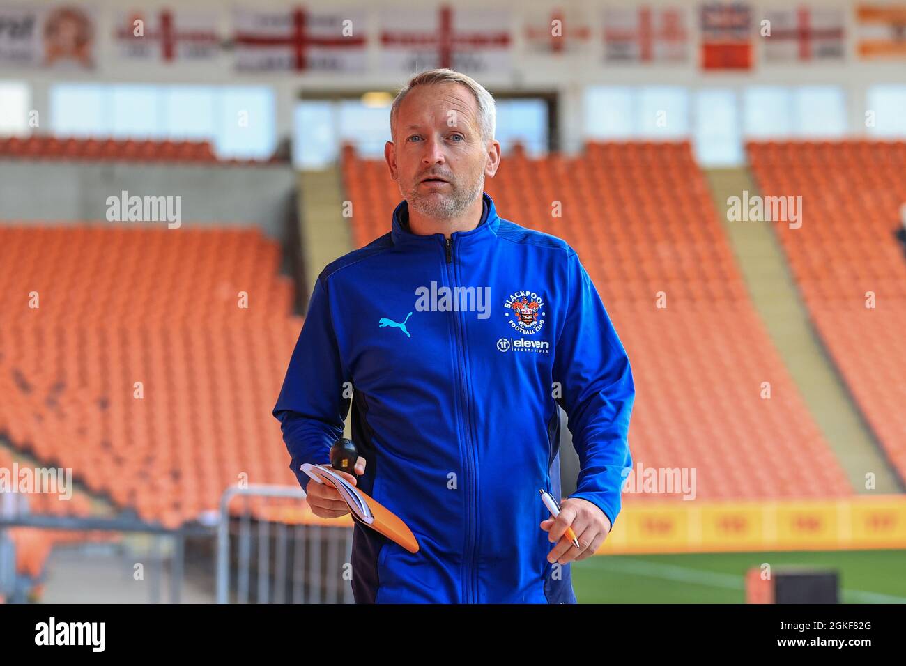 Blackpool, UK. 14th Sep, 2021. Neil Critchley Head Coach of Blackpool ...