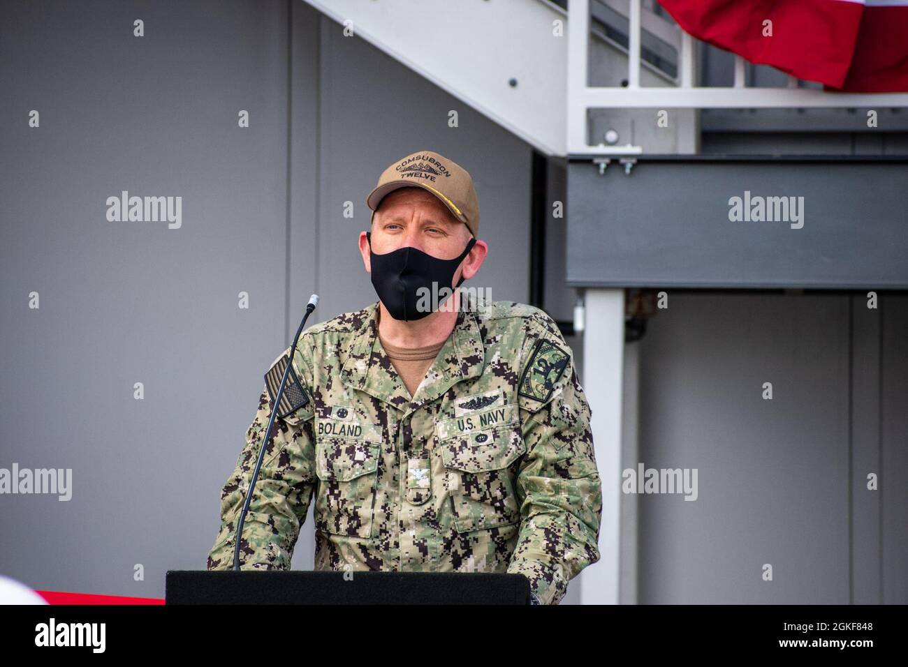 Captain Matthew R. Boland, Commodore, Commander Submarine Squadron 12 ...