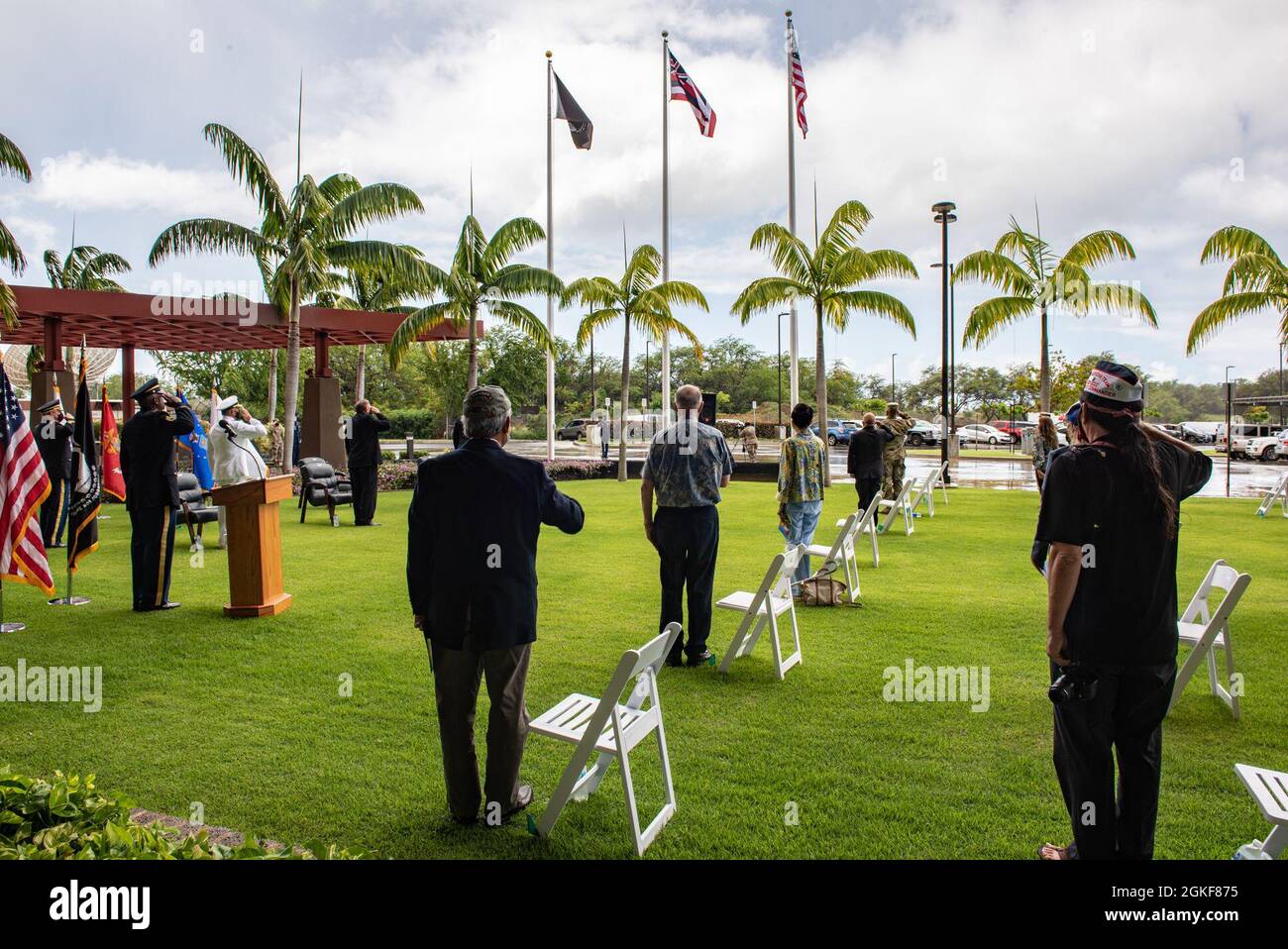 Members of the Defense POW/MIA Accounting Agency (DPAA), and guests ...