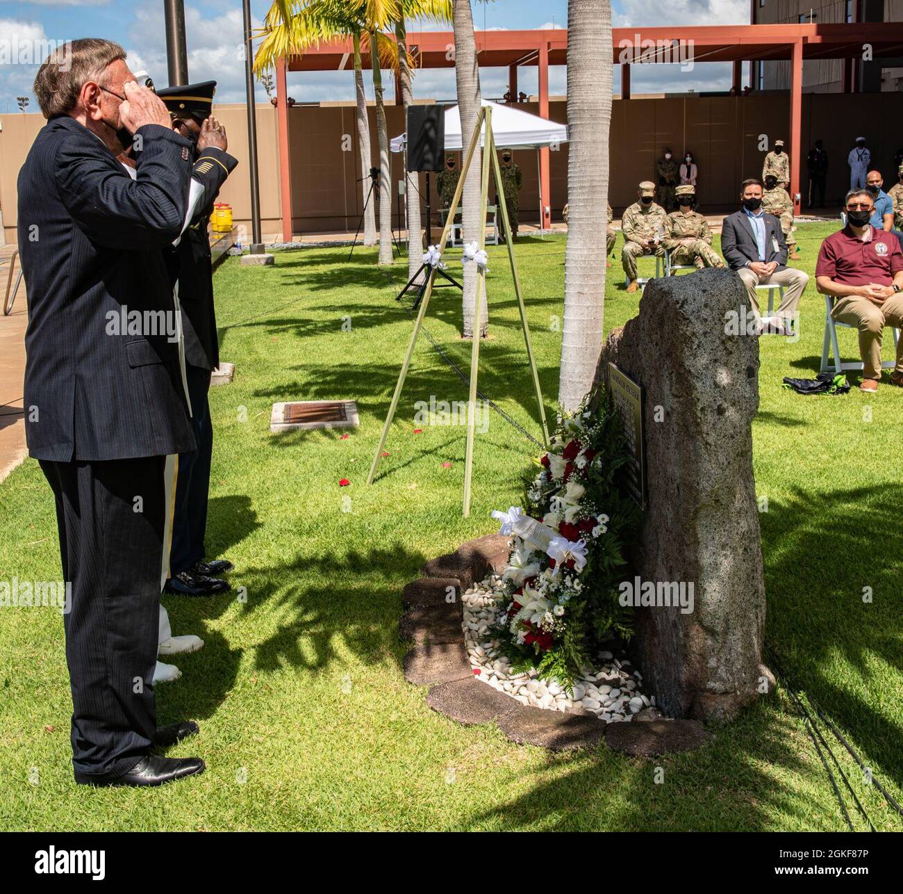Members of the Defense POW/MIA Accounting Agency (DPAA), and guests ...