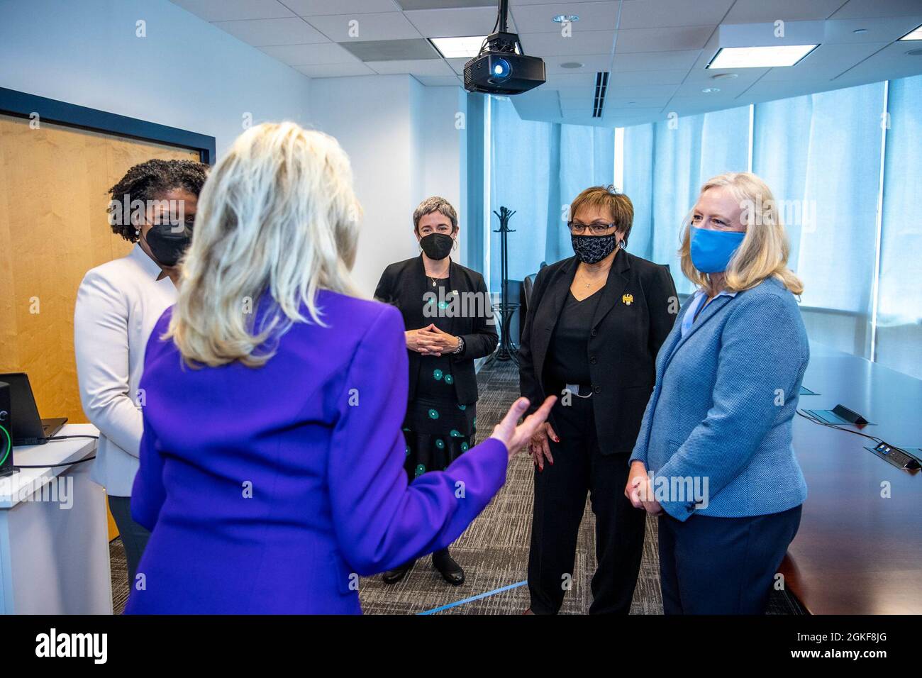 First Lady Dr. Jill Biden speaks with Charlene Austin and Hollyanne ...