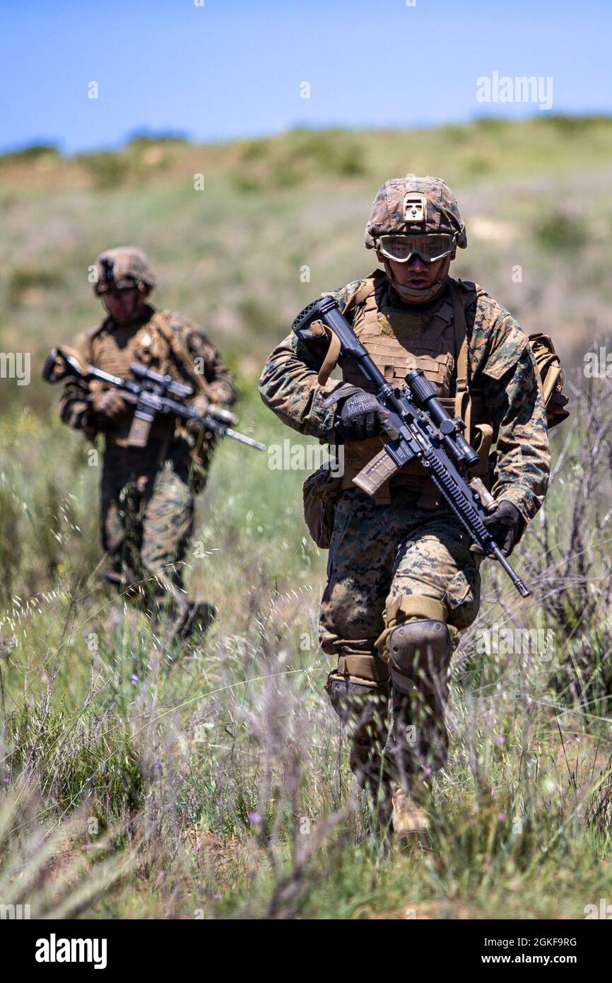 U.S Marines with Alpha Company, Infantry Training Battalion, School of ...