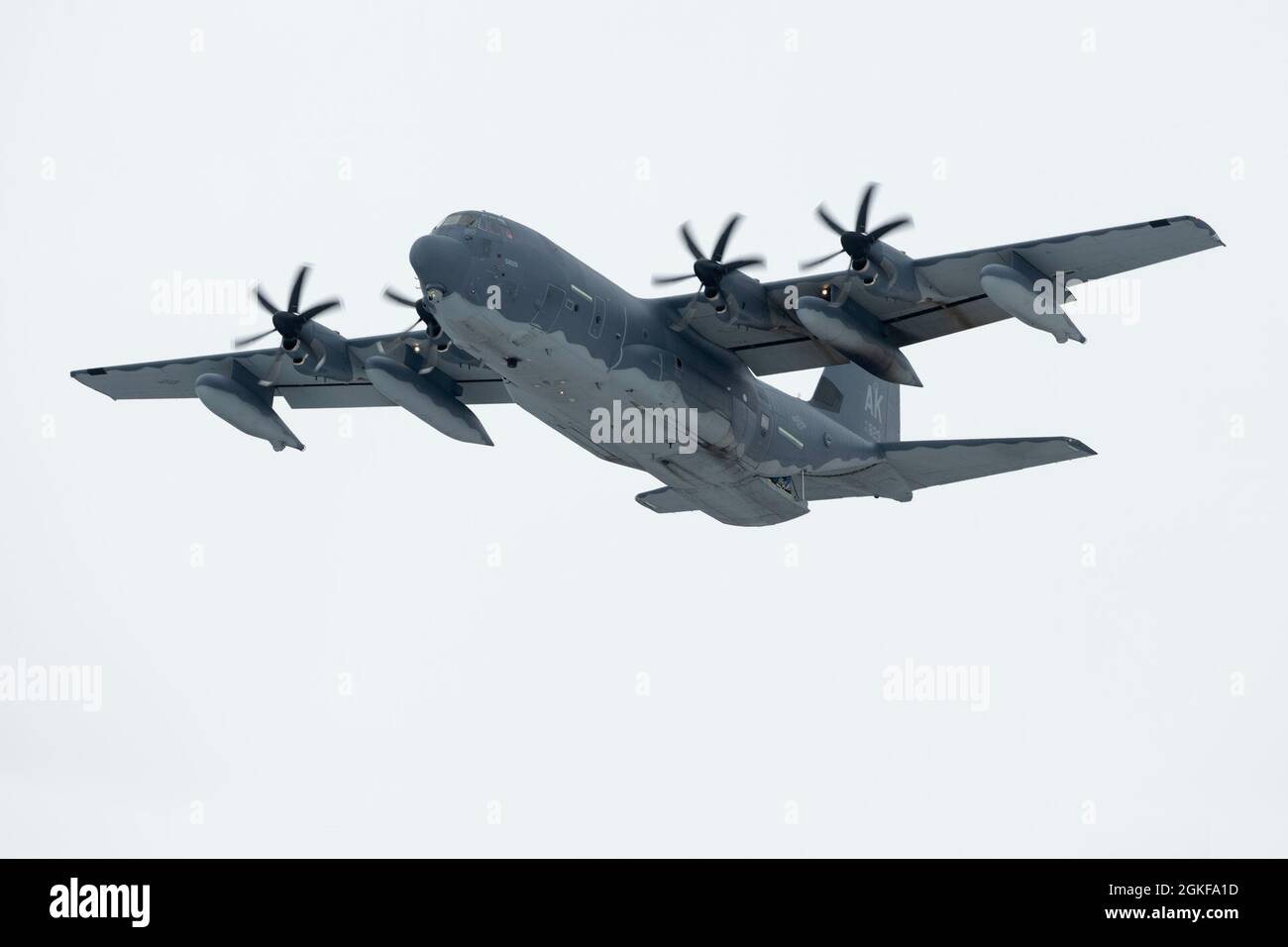 An Alaska Air National Guard HC-130J Combat King II operated by ...