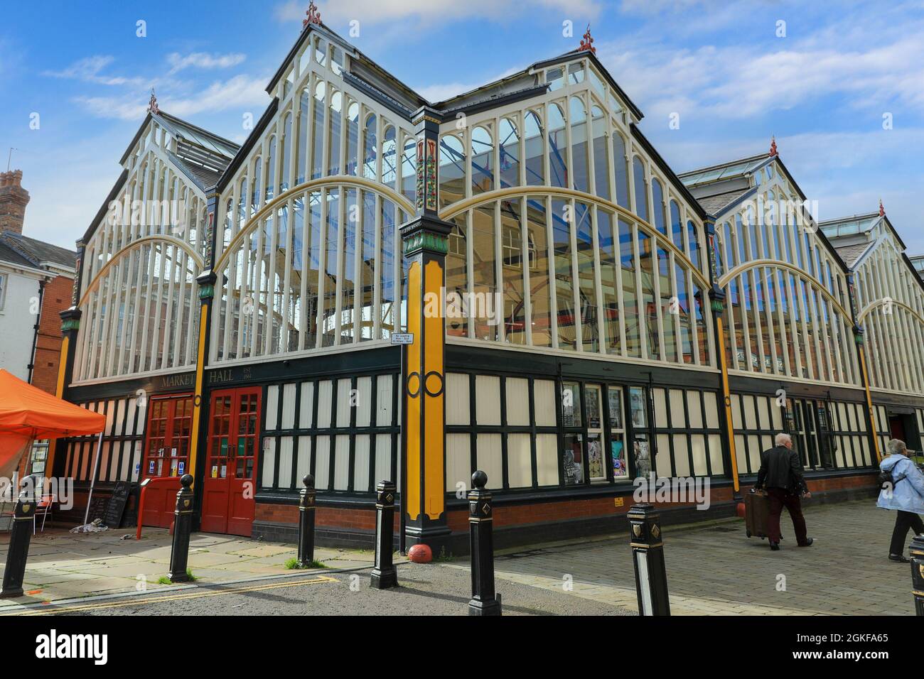 The glazed Victorian Market Hall, Stockport, England, UK Stock Photo ...