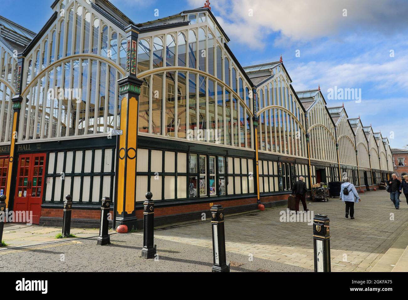 The glazed Victorian Market Hall, Stockport, England, UK Stock Photo ...