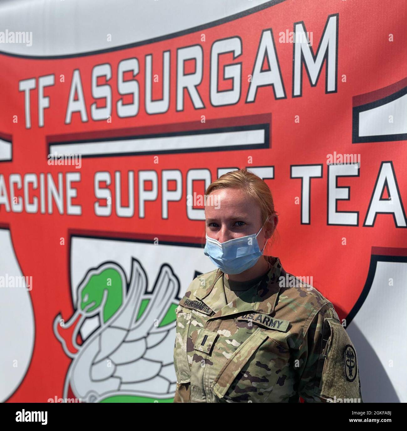 U.S. Army 1st Lt. Kate Hammermaster, a medical surgical nurse assigned ...