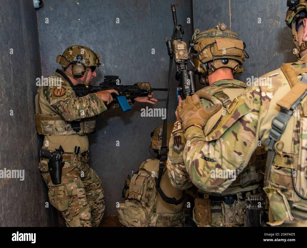 99th Security Forces Squadron Tactical Response Team Members Clear A