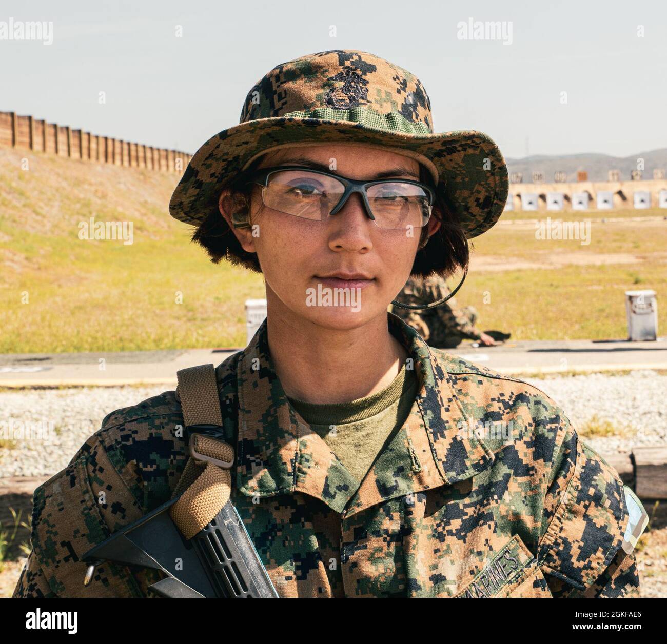 U.S. Marine Corps Rct. Leslie Cook with Lima Company, 3rd Recruit ...