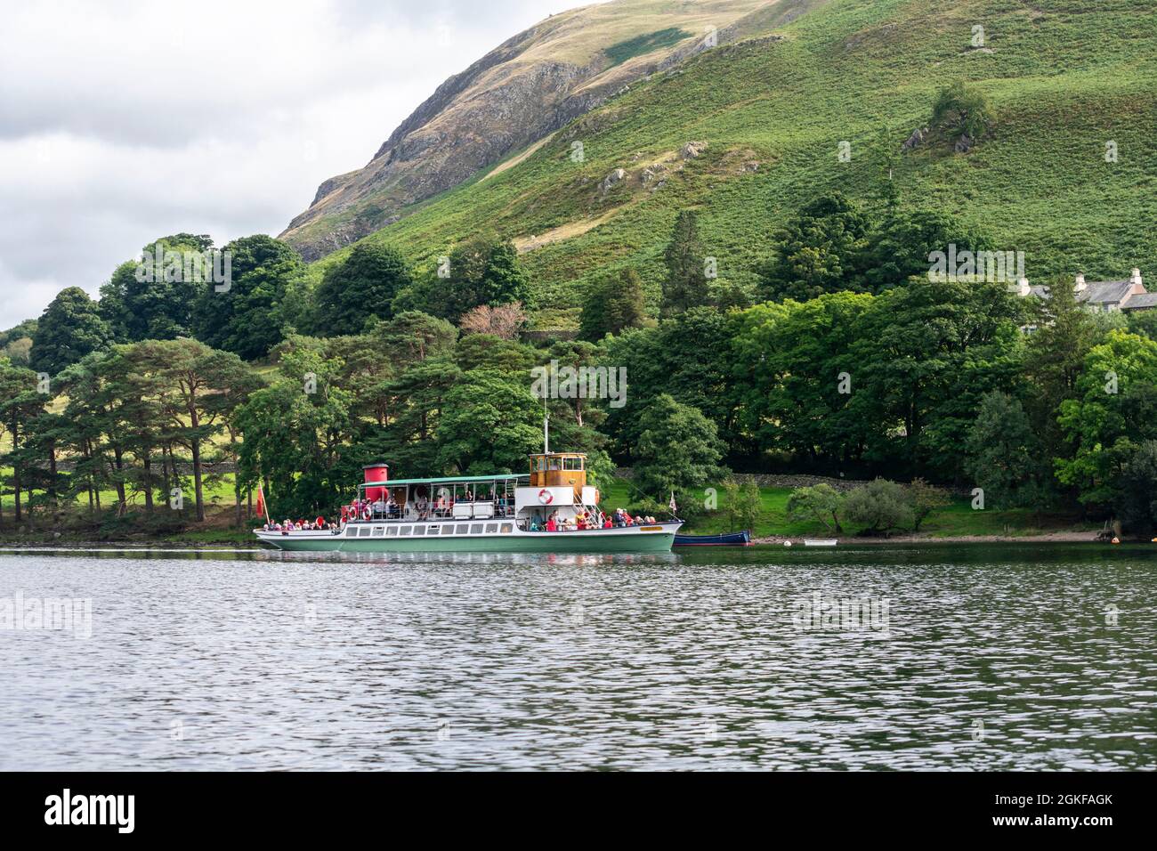 One of the Ullswater 'Steamers', passenger boat on Ullswater Stock ...