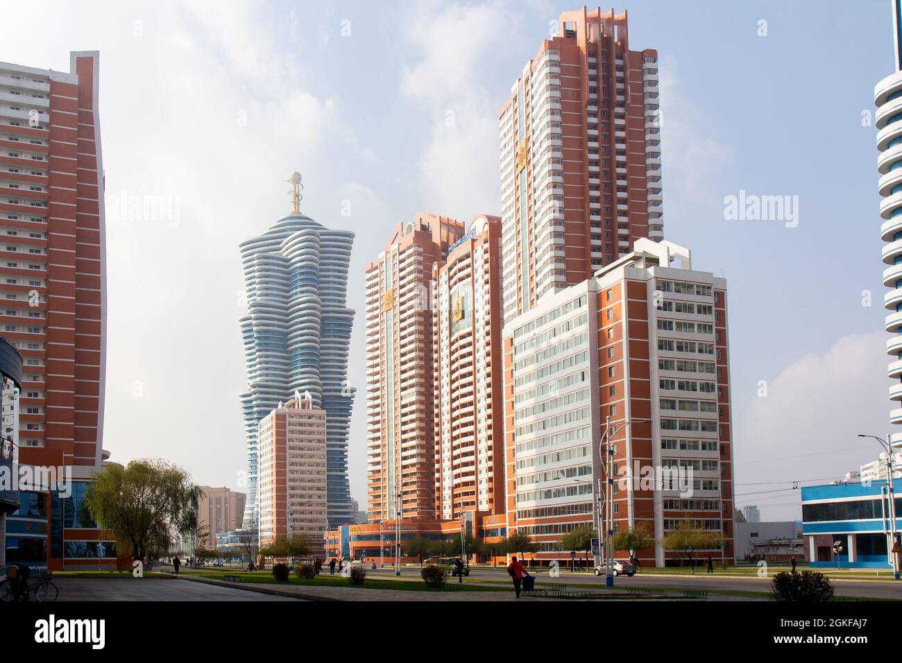 PYONGYANG, NORTH KOREA - NOVEMBER 11, 2016: Mirae Scientists Street ...