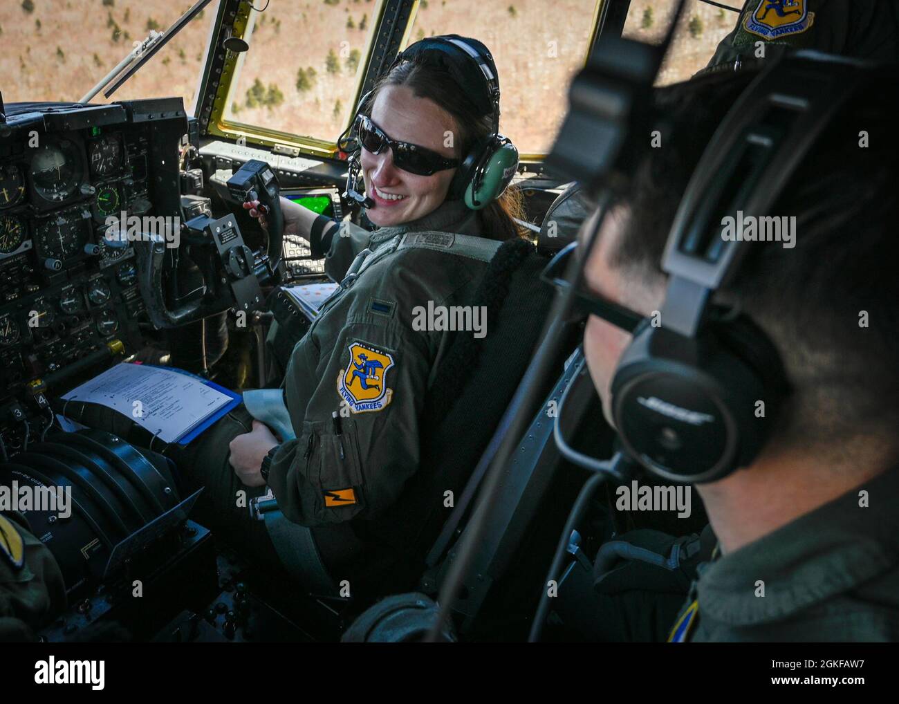 U.S. Air Force 1st Lt. Alexandra Pagoni, 118th Airlift Squadron pilot ...