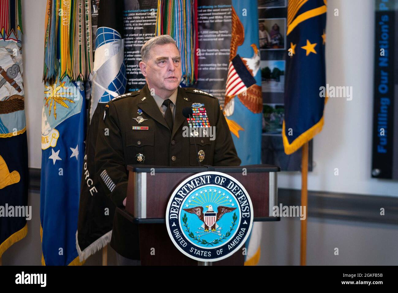 Army Gen. Mark A. Milley, chairman of the Joint Chiefs of Staff, speaks ...