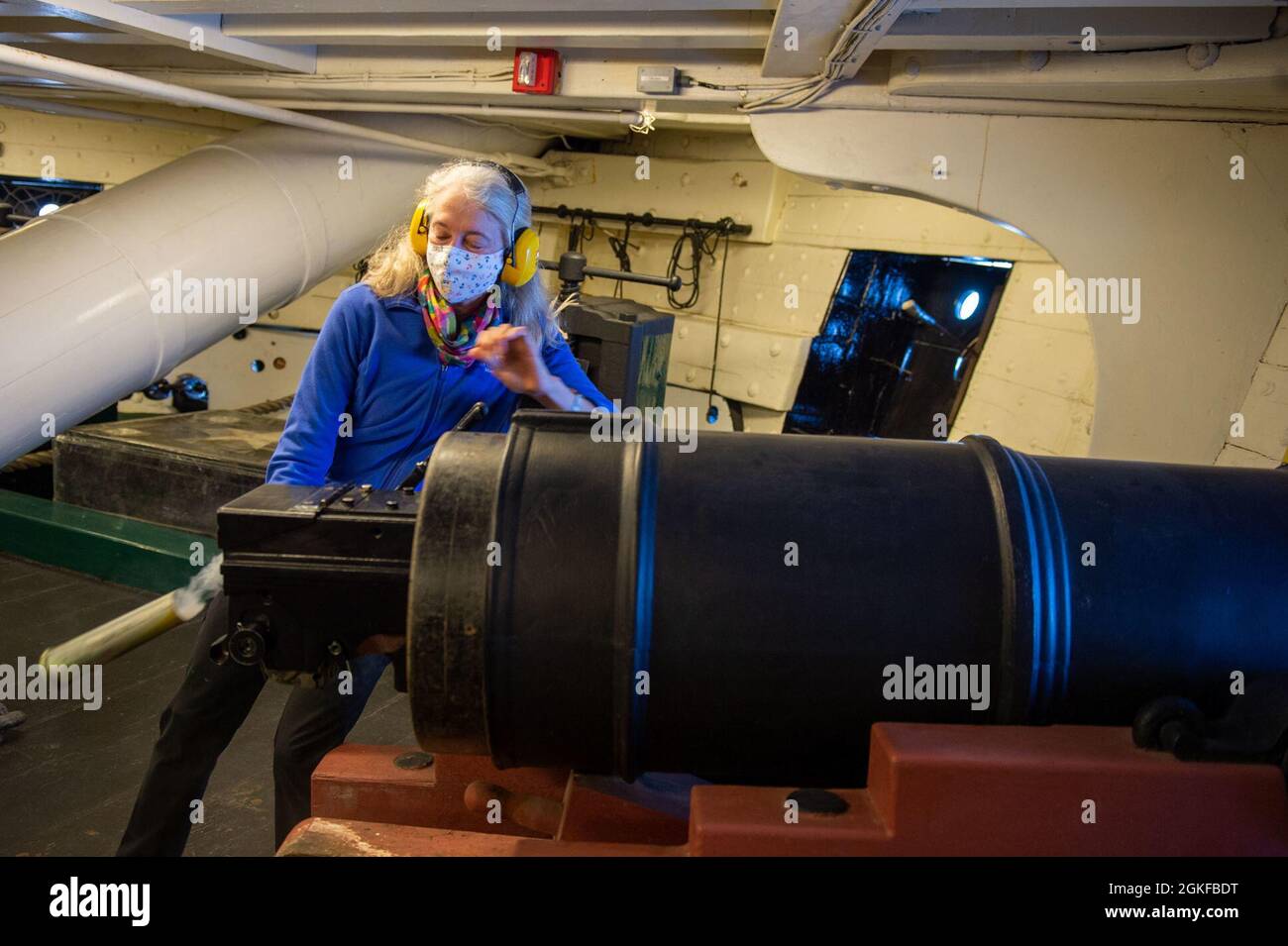 BOSTON (April 8, 2021) Anne Grimes Rand, president of USS Constitution ...
