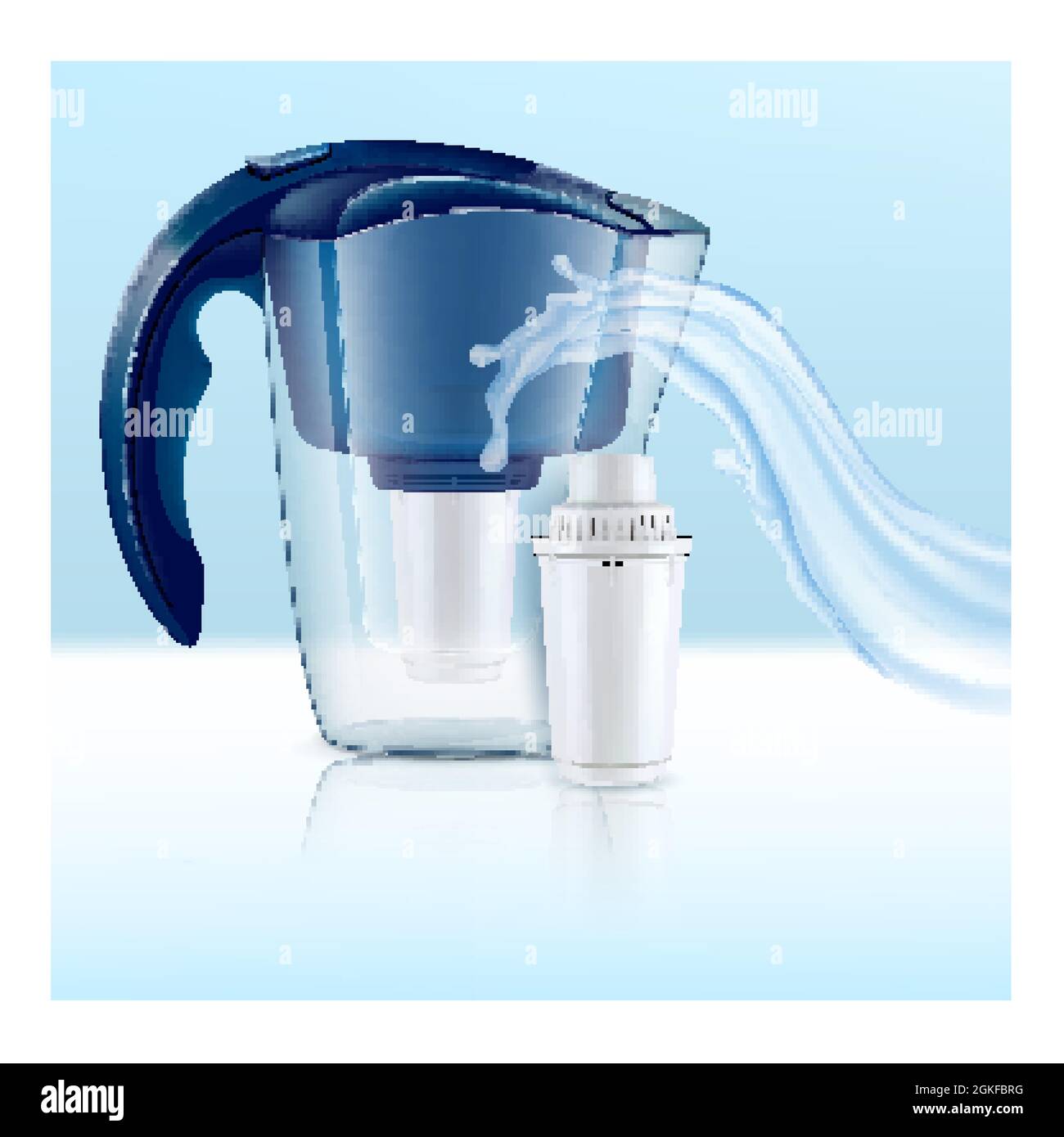 Water Filter Pitchers Promotional Banner Vector Stock Vector Image ...