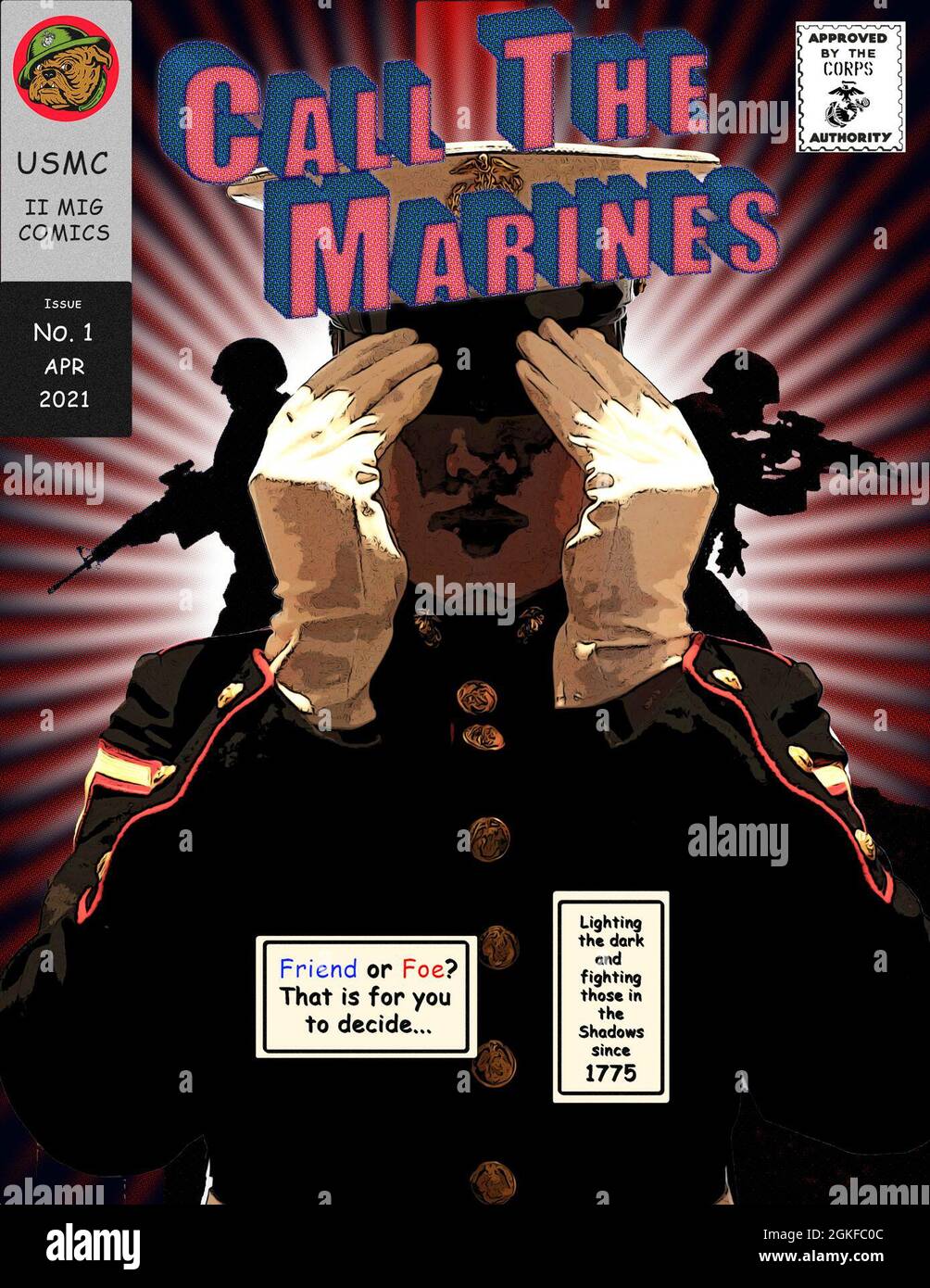 A graphic design that imitates a comic book cover that highlights the U ...