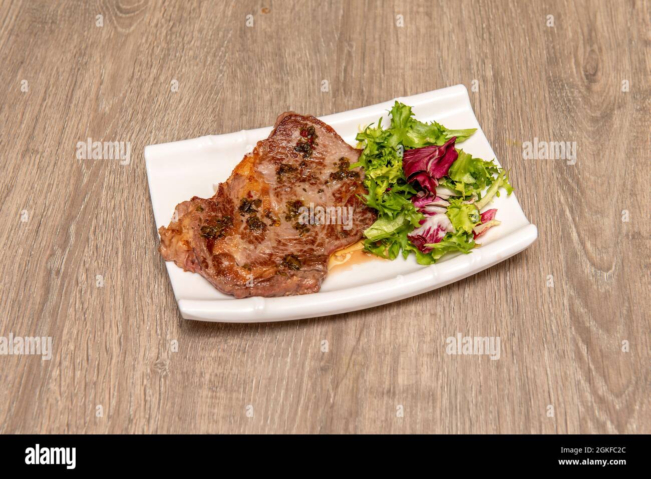 American steak restaurant plate hi-res stock photography and images - Alamy