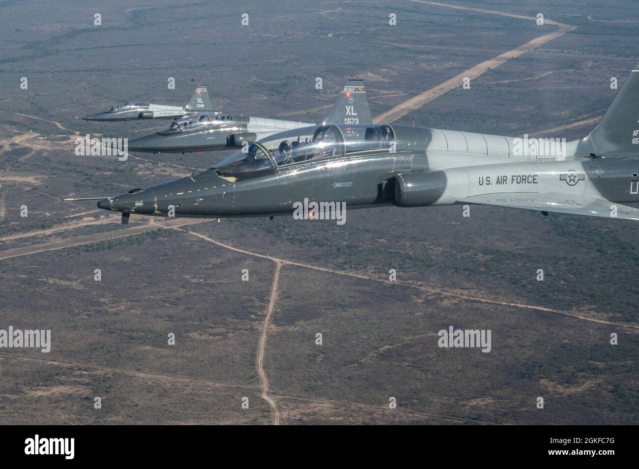 A standard training T-38 flight on Apr. 07, 2021 at Laughlin Air Force ...