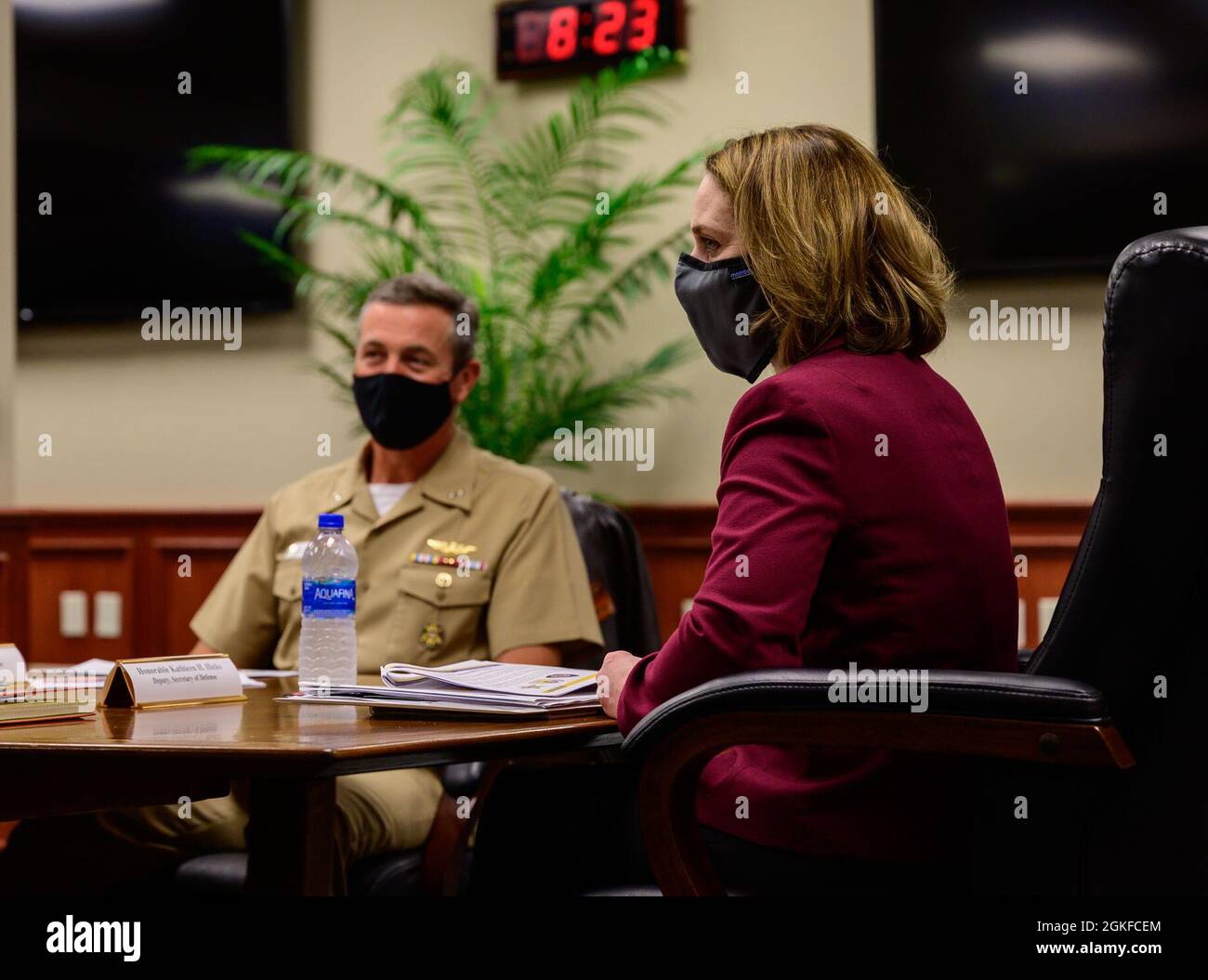 Deputy Secretary of Defense Dr. Kathleen H. Hicks speaks with the ...