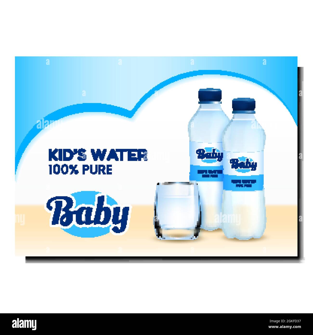 Baby Water Creative Promotional Banner Vector Stock Vector Image & Art ...
