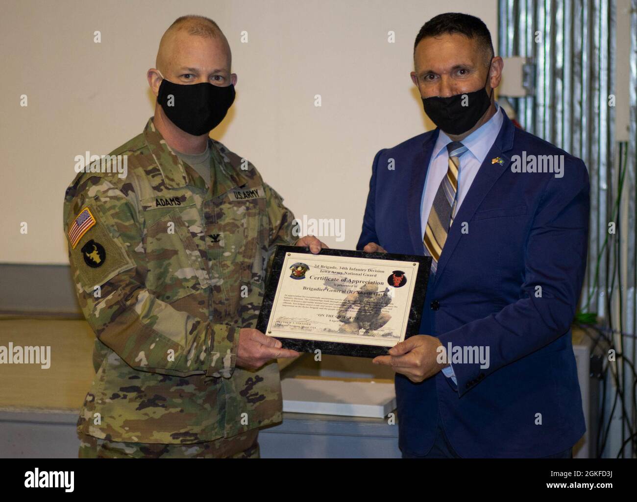 Col. Derek Adams, commander of the 2nd Brigade Combat Team, 34th ...
