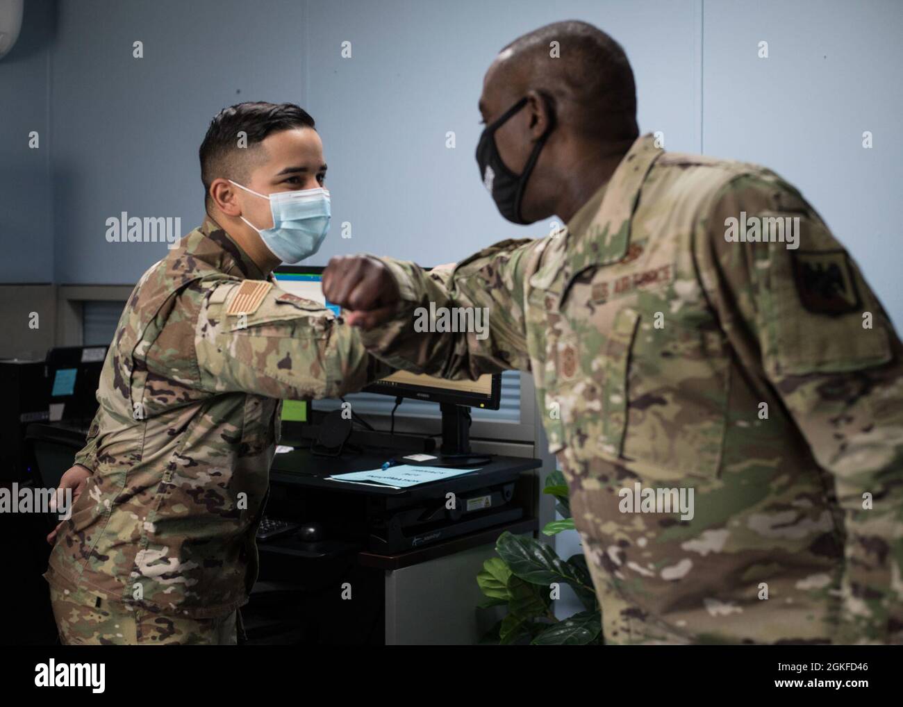 U.S. Air Force Chief Master Sgt. Maurice L. Williams, right, command ...