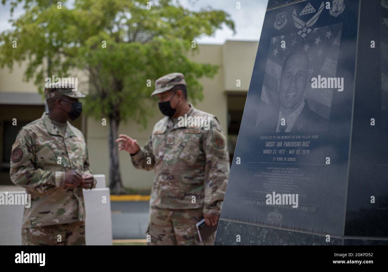 U.S. Air Force Chief Master Sgt. Maurice L. Williams, left, command ...