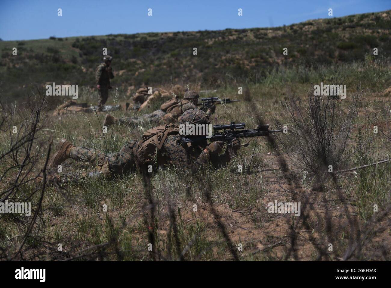 U.S. Marines with Alpha Company, Infantry Training Battalion, School of ...
