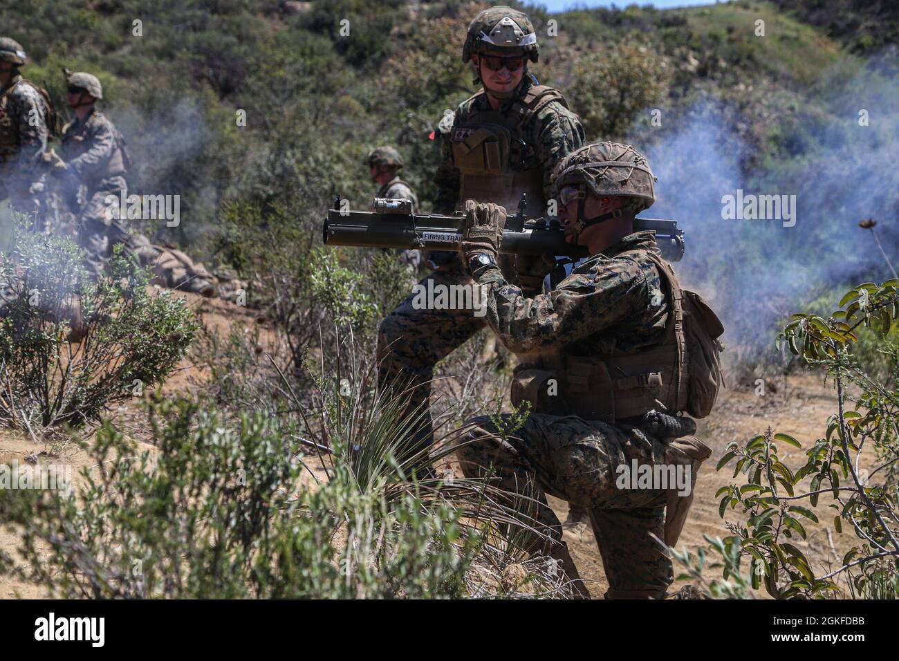 A U.S. Marine student with Alpha Company, Infantry Training Battalion ...