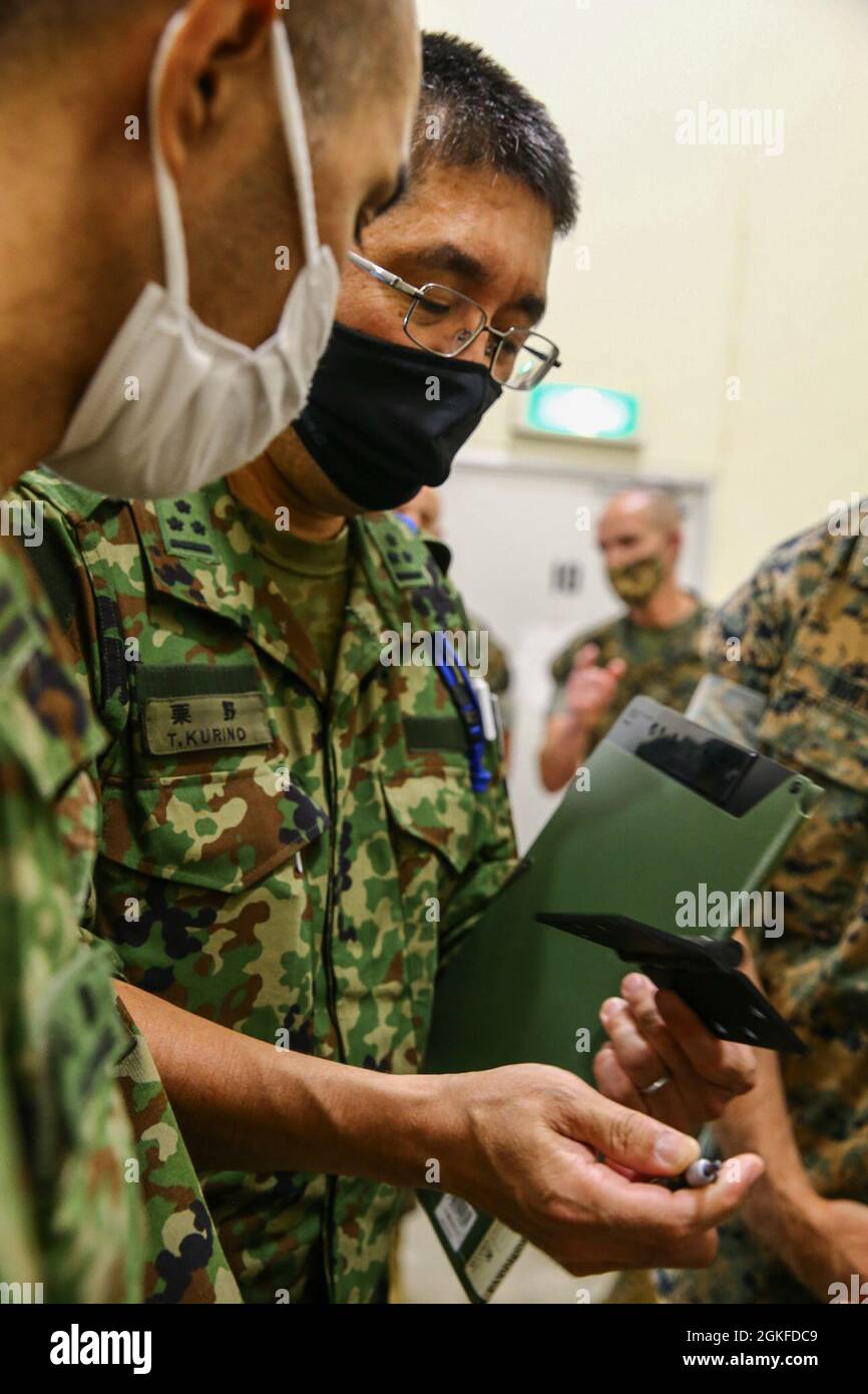 A Japan Ground Self Defense Force (JGSDF) logistics officer with 15th ...