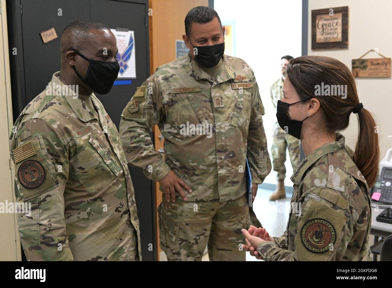 U.S. Air Force Chief Master Sgt. Maurice L. Williams, left, command ...